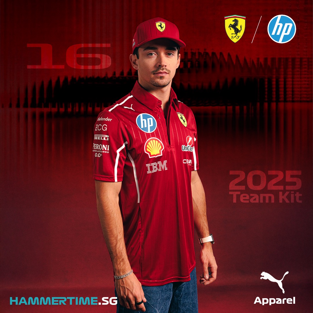 Scuderia Ferrari F1 2025 Team Pro Polo T-Shirt | Charles Leclerc, Men's ...