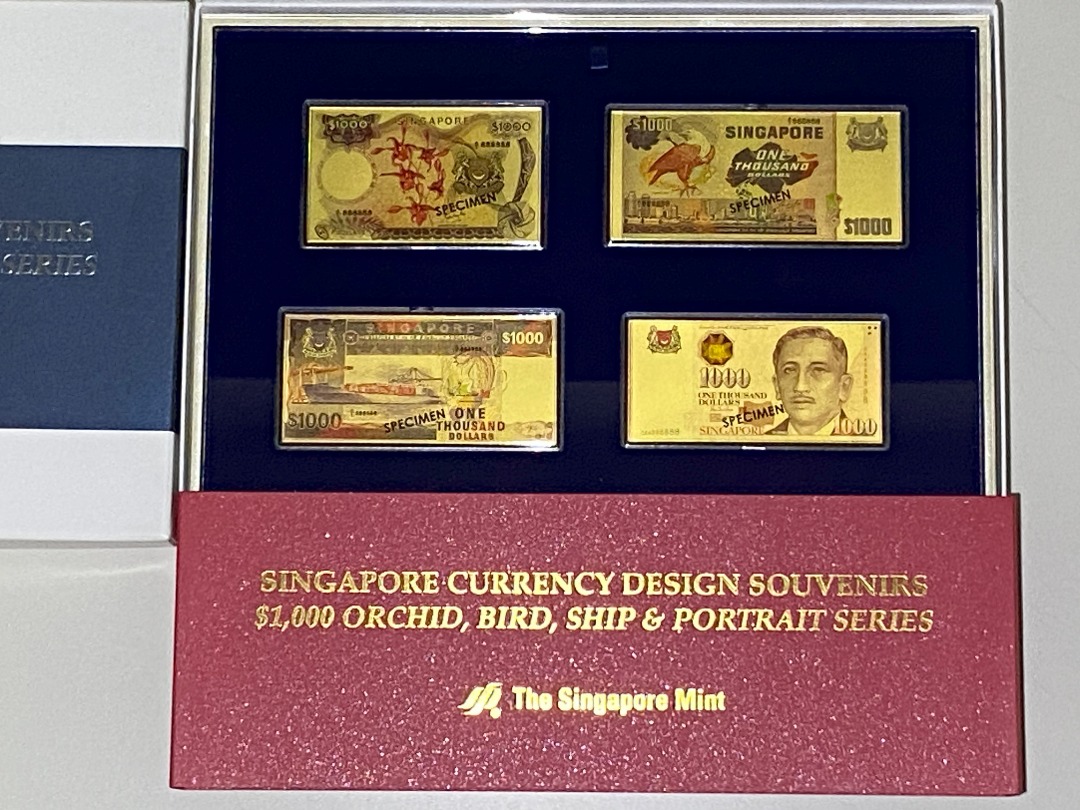 Singapore Mint Gold S$1K Souvenir Banknotes, Hobbies & Toys ...