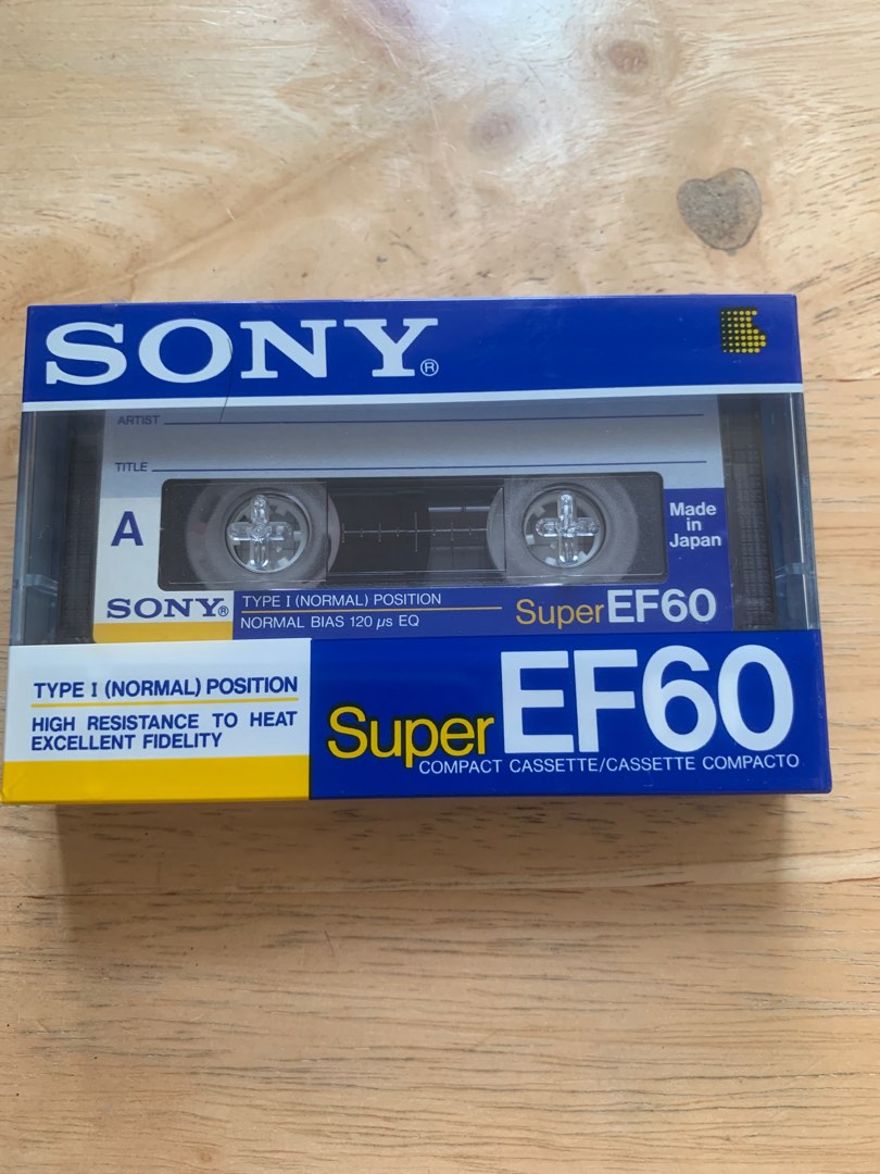 1988 Sony Super EF 60/ Super EF60 全新 空白用作錄音的卡式帶/錄音帶/卡式磁帶/磁帶 / cassette ...