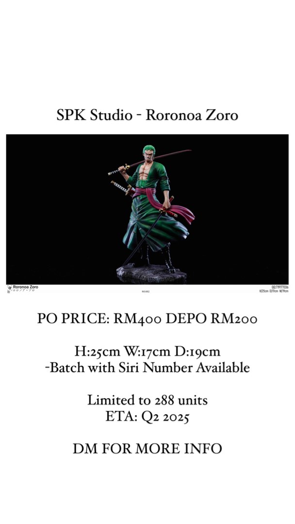 SPK Studio - Roronoa Zoro, Hobbies & Toys, Toys & Games on Carousell