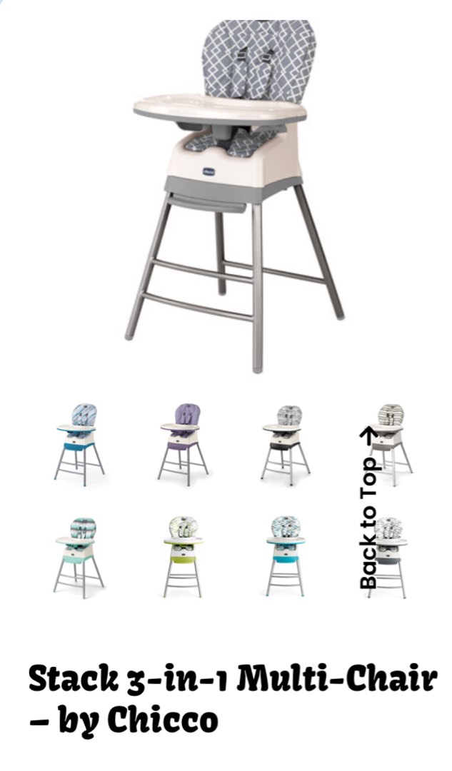 Stack 3 in 1 multi-chair by Chicco, Babies & Kids, Nursing & Feeding ...