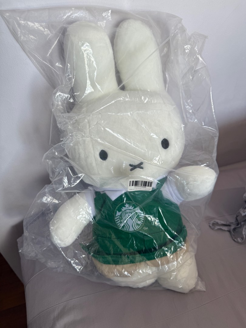 Starbucks miffy plush (big plush) plastic bag got torn a bit , Hobbies & Toys, Toys & Games on ...