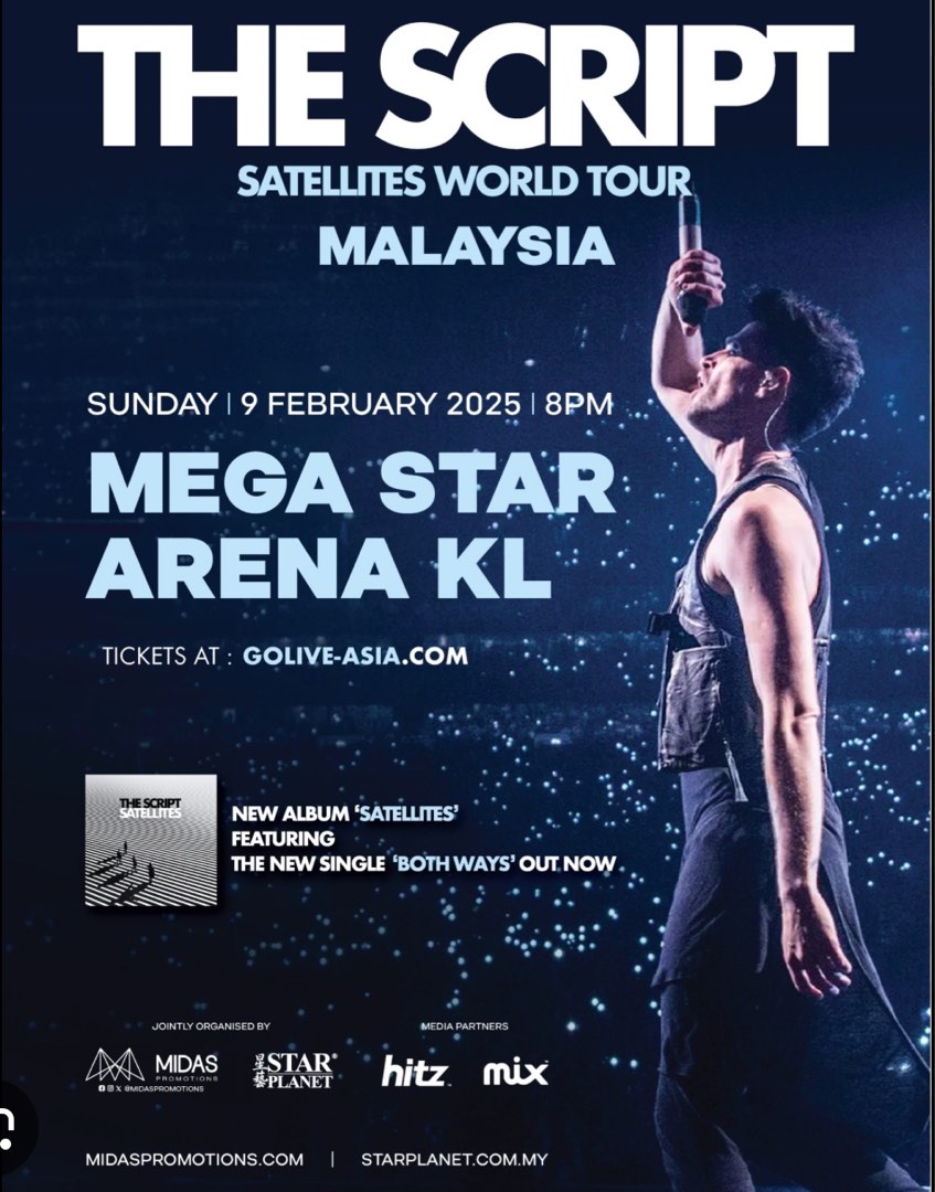 (nego) The Script Satellites World Tour Malaysia (Cat 3), Tickets ...
