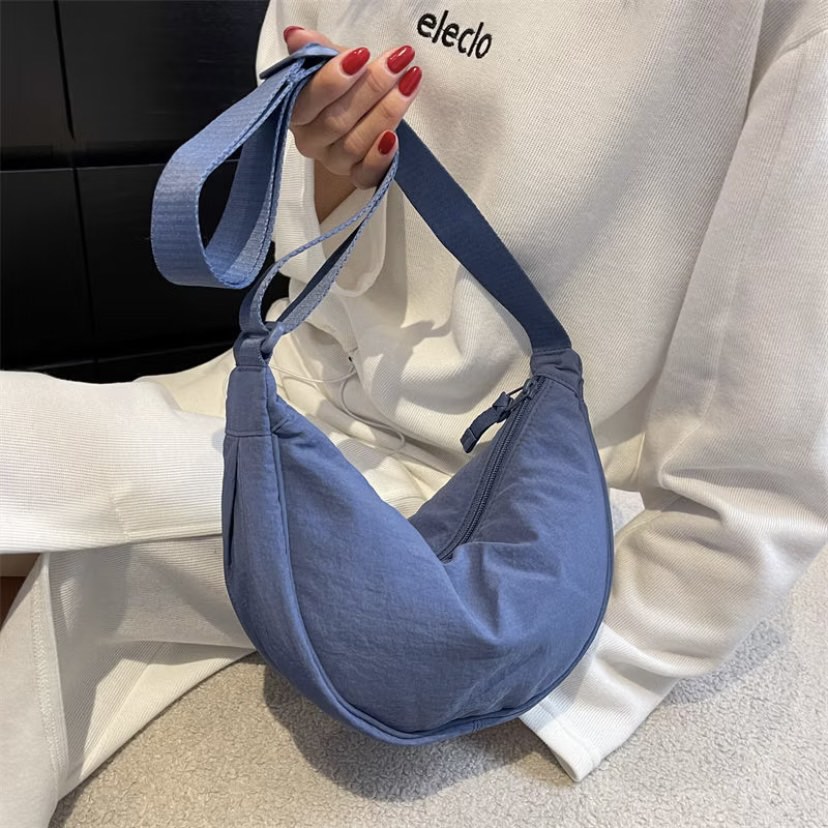 Uniqlo Inspired Dumpling Bag - Blue, Women's Fashion, Bags & Wallets ...