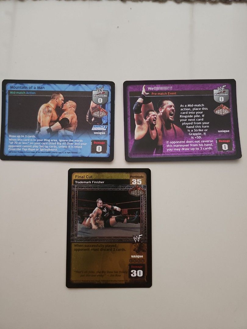 WWE WWF Raw Deal Cards - The Big Show, Hobbies & Toys, Toys & Games on ...