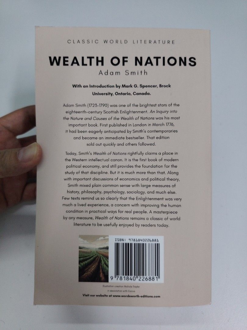 [100% Original] Wealth of Nations by Adam Smith(Nonfiction > Wordsworth Classics > Economics ...