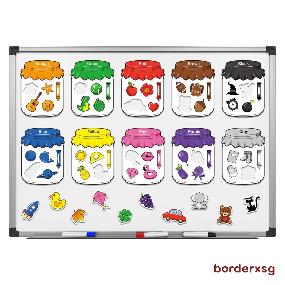 10 Pieces Color Recognition Magnetic Sorting Set Educational Magnet ...