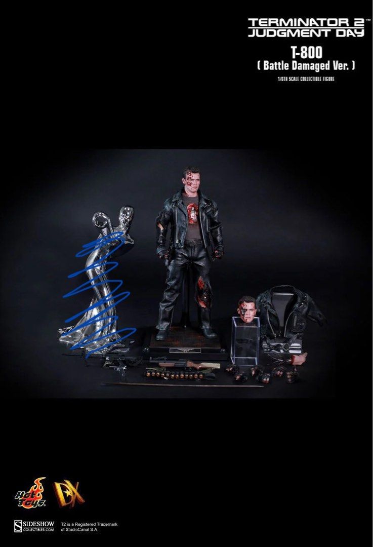 1/6 Hot Toys DX13 -T800 Battle Damaged ( Standard Ver) Terminator 2 : Judgment Day, Hobbies ...