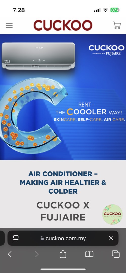 (1 YEAR PAID) CUCKOO VITA-S AC INVERTER COMPRESSOR (1 HP), TV & Home ...