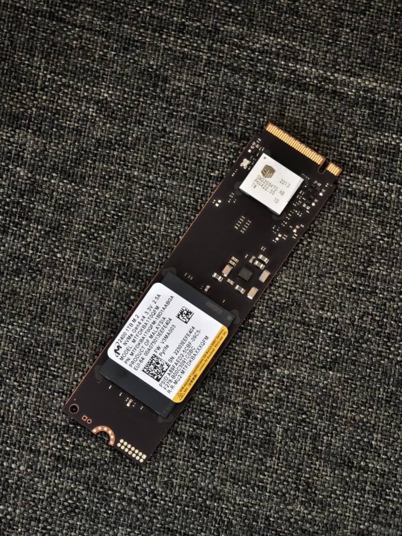 1TB 2400 4500MB/S GEN4 MICRON NVME SSD HEALTH 94% (COMPATIBLE PS5 ...