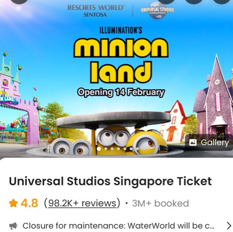2x USS tickets (3 Mar) Universal Studios Singapore Ticket, Tickets ...