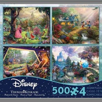 4 in 1 Kinkade Disney Collection Aurora Cinderella Mickey Minnie Dwarf ...