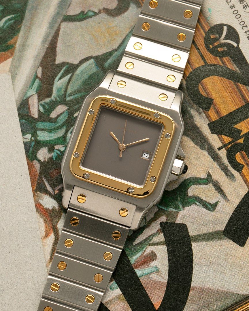 BEST VALUE Cartier Santos Carree Large Ref 2961 Slate Ghost Dial ...