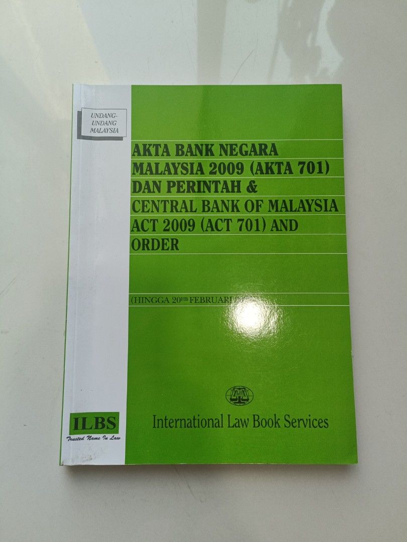 Akta Bank Negara Malaysia 2009 (Akta 701) Dan Perintah & Central Bank ...