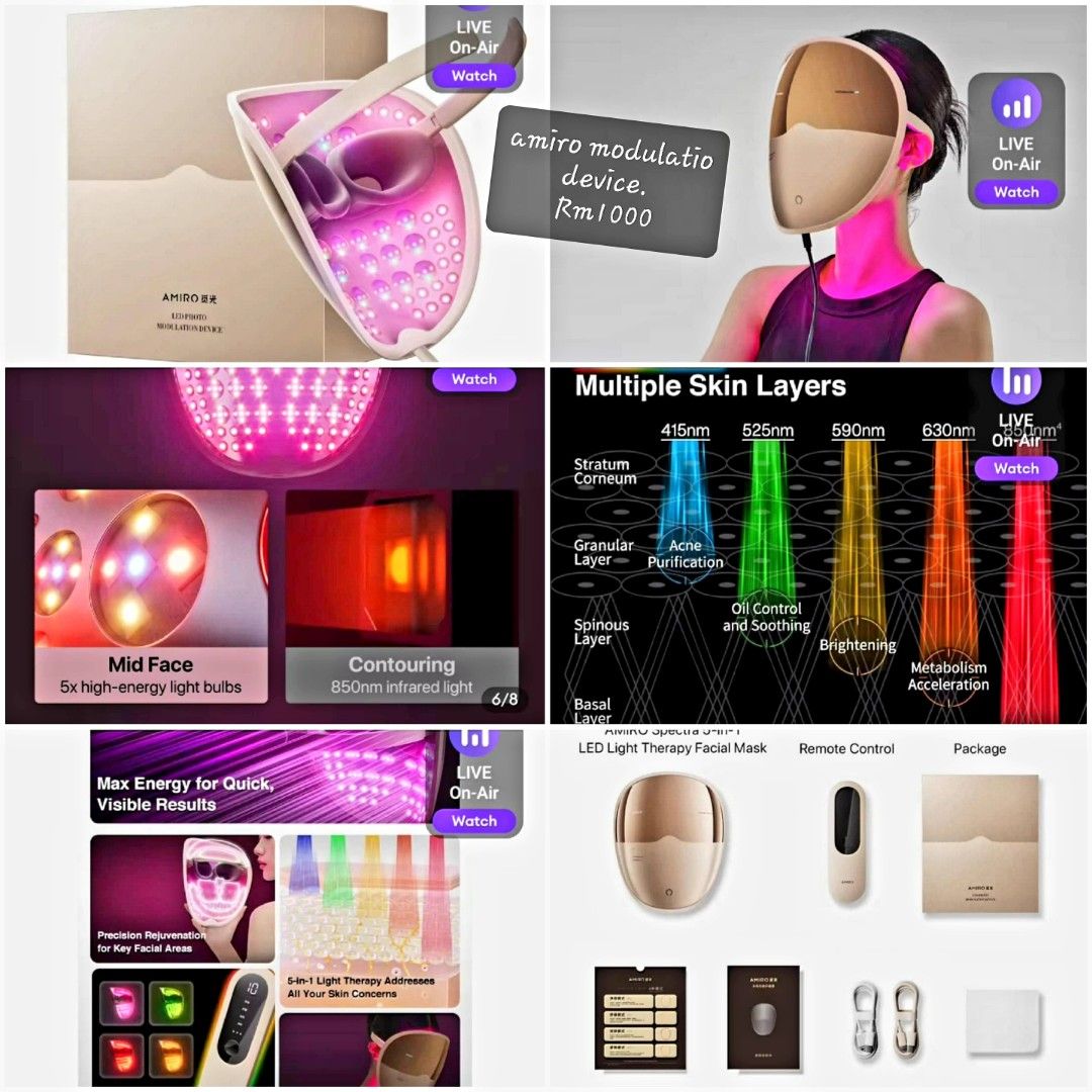 AMIRO SPECTRA 5-IN-1 LED LIGHT THERAPY, Beauty & Personal Care, Face ...
