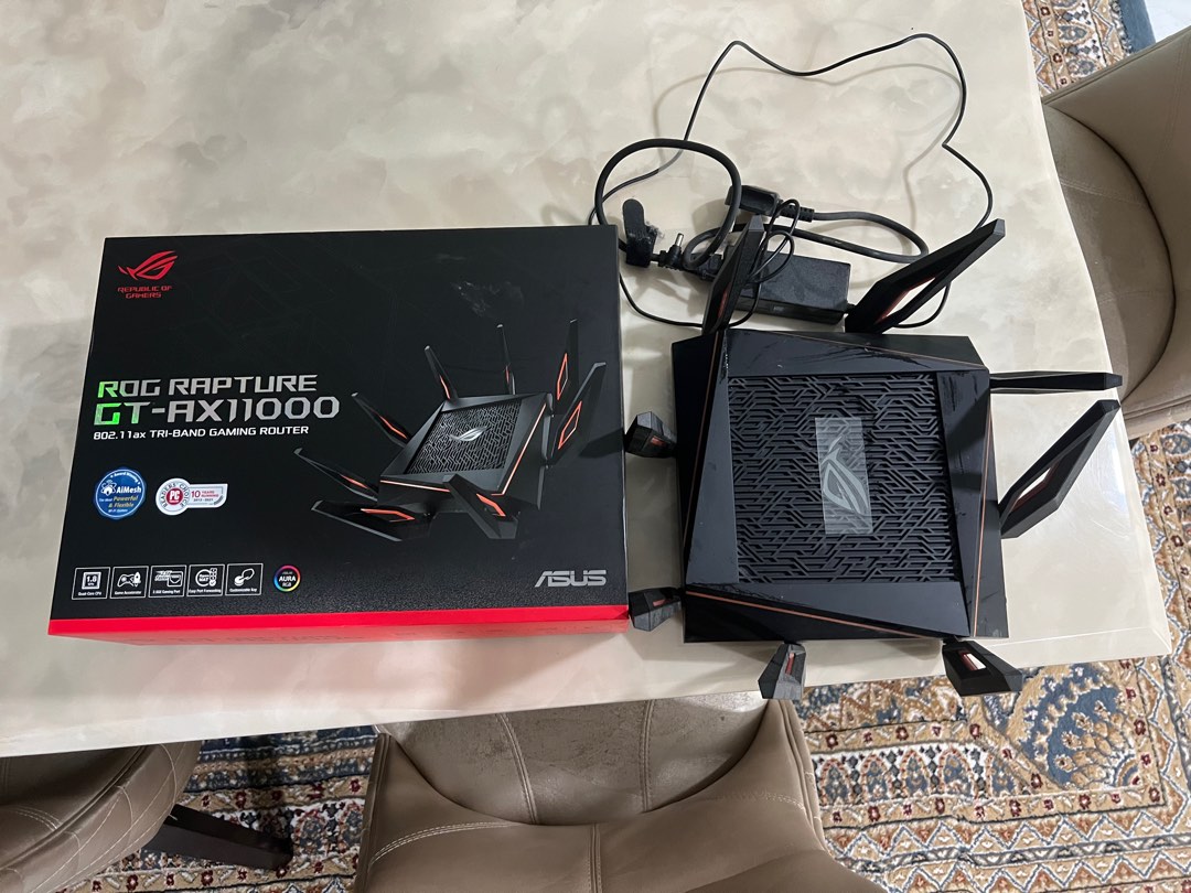 Asus ROG Rapture GT-AX1000 wifi router, Computers & Tech, Parts ...