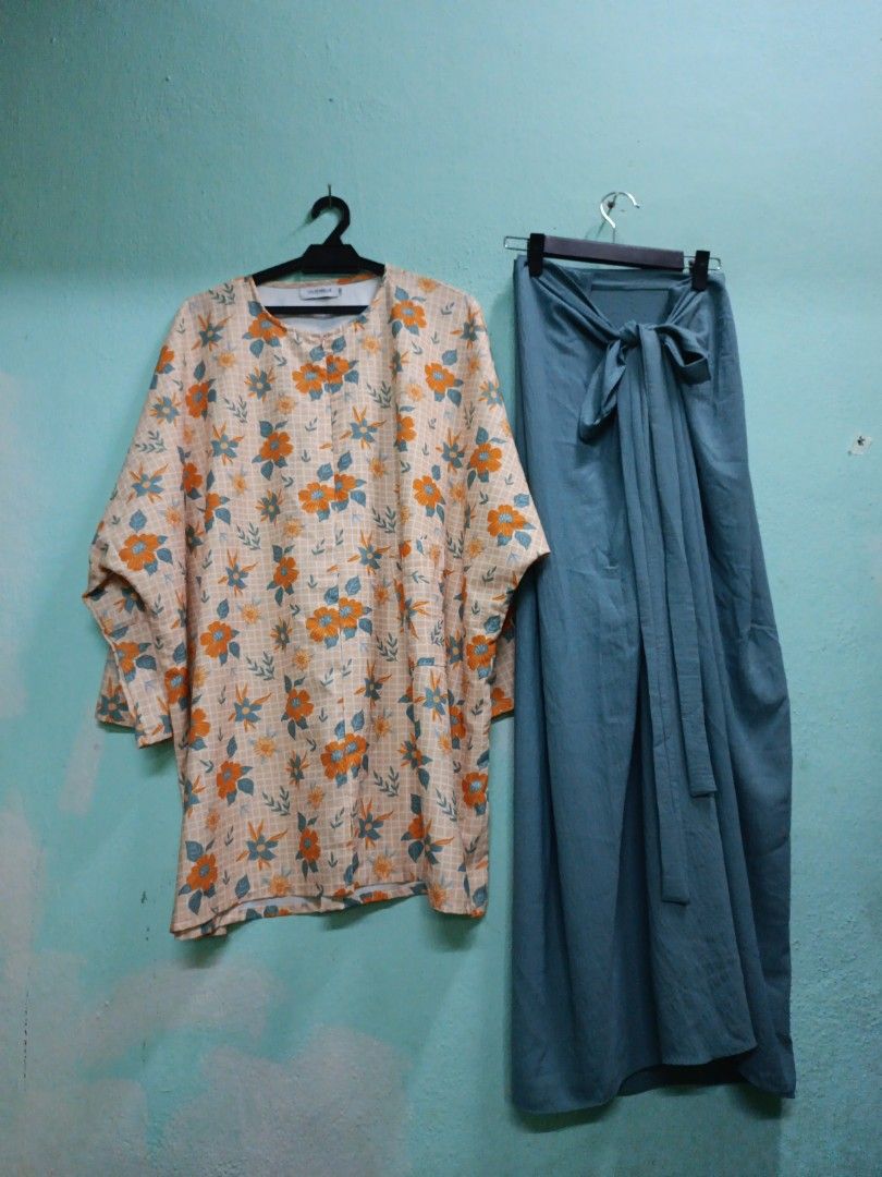 Baju kurung haurabella xl muat sampai dada 64 cutting baggy, Women's ...