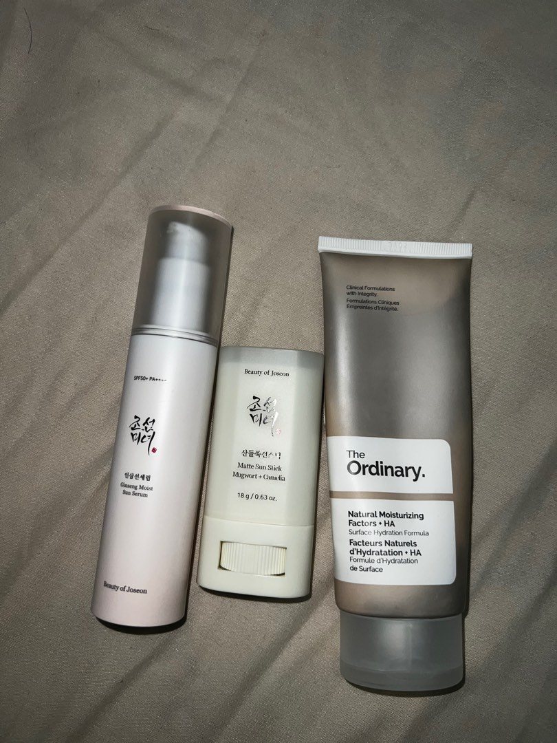 Beauty of Joseon BOJ sun stick sun serum the ordinary natural ...