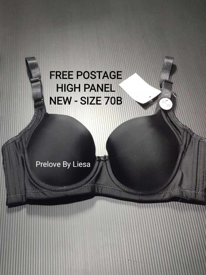 BRA Sorella High Panel Black 70B Wired (SCROLL GAMBAR), Women's Fashion ...