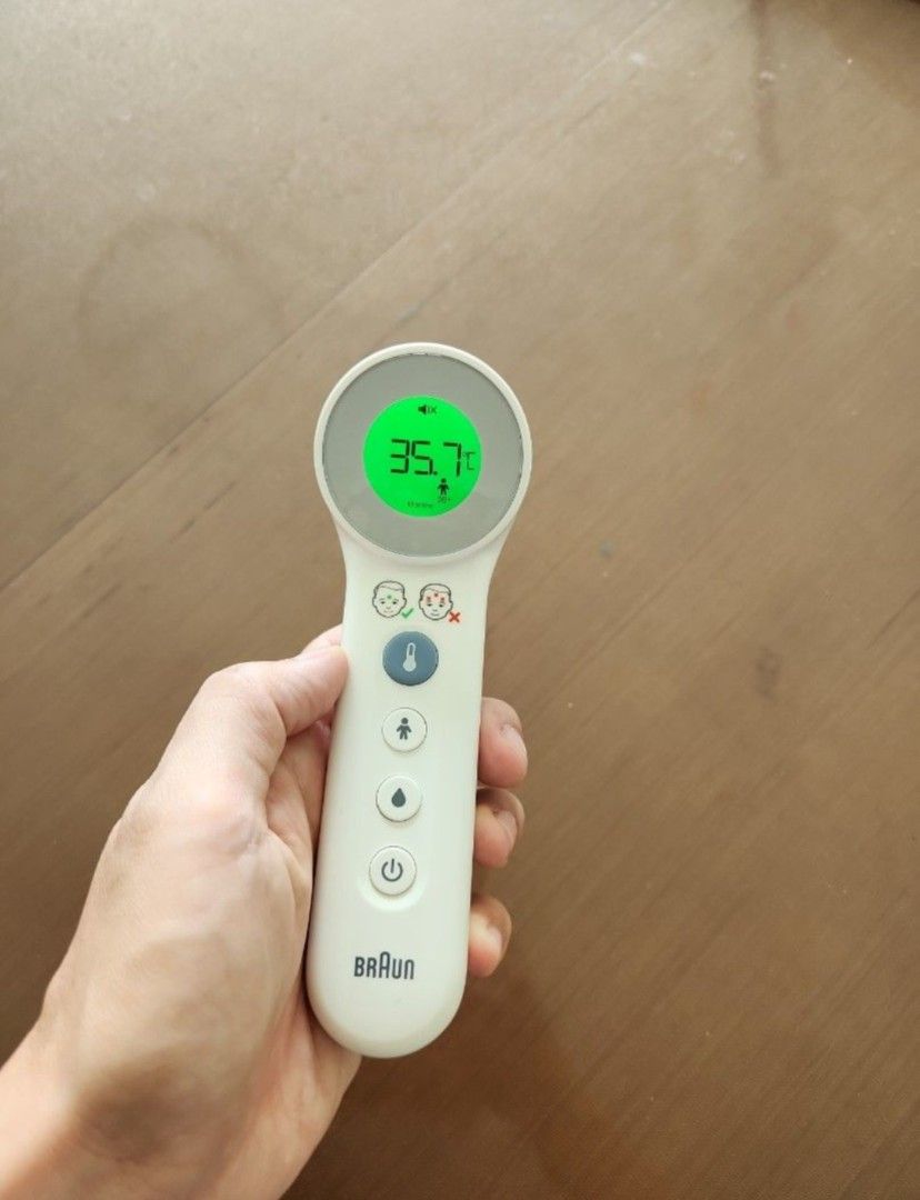 Braun Thermoscan Bnt 400 Digital Forehead Infrared Thermometer 1S (Euro Version), Health ...