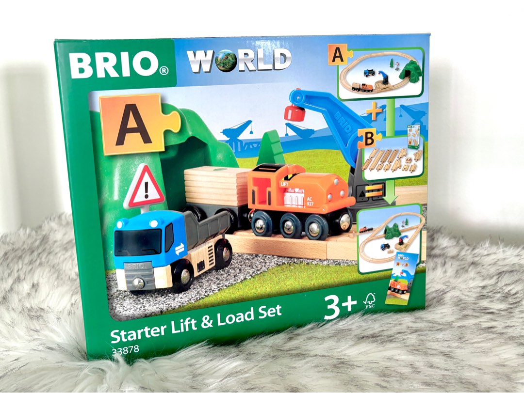 BRIO 33878 Wooden Train Starter Lift and Load Set, Hobbies & Toys, Toys ...