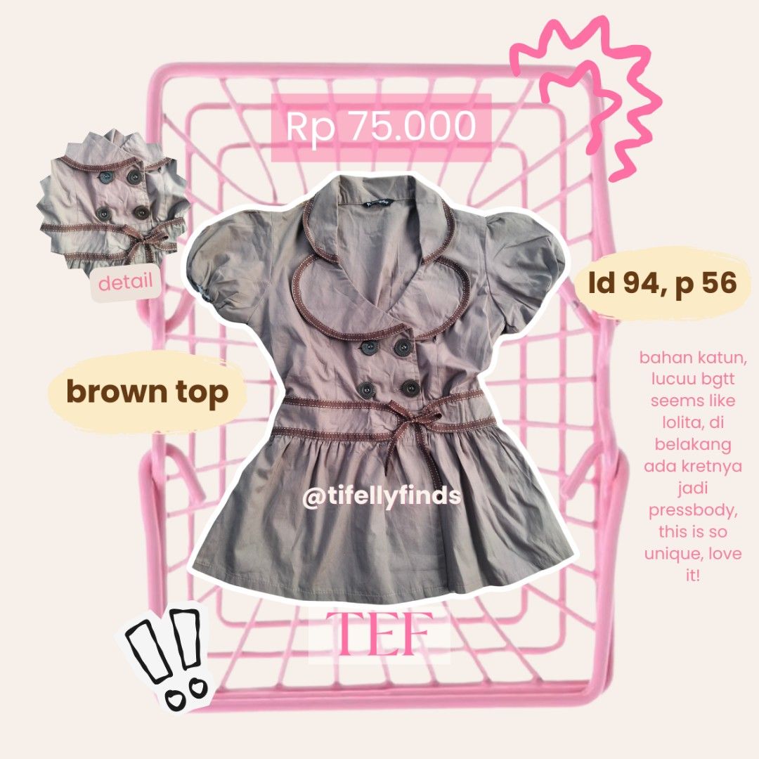 brown coquette slim acubi goth shein retro affliction vintage cutecore ...