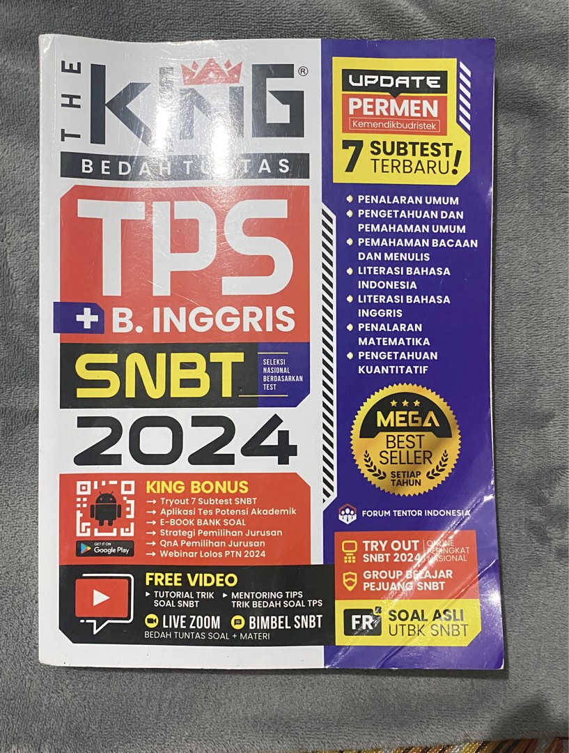 Buku King Tps SNBT 2024, Buku & Alat Tulis, Buku di Carousell