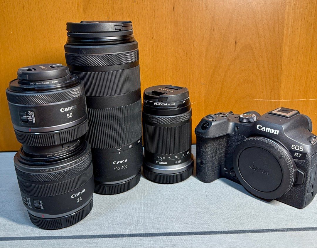 Canon EOS R7 mirrorless camera body with kit lens, Photography, Lens ...
