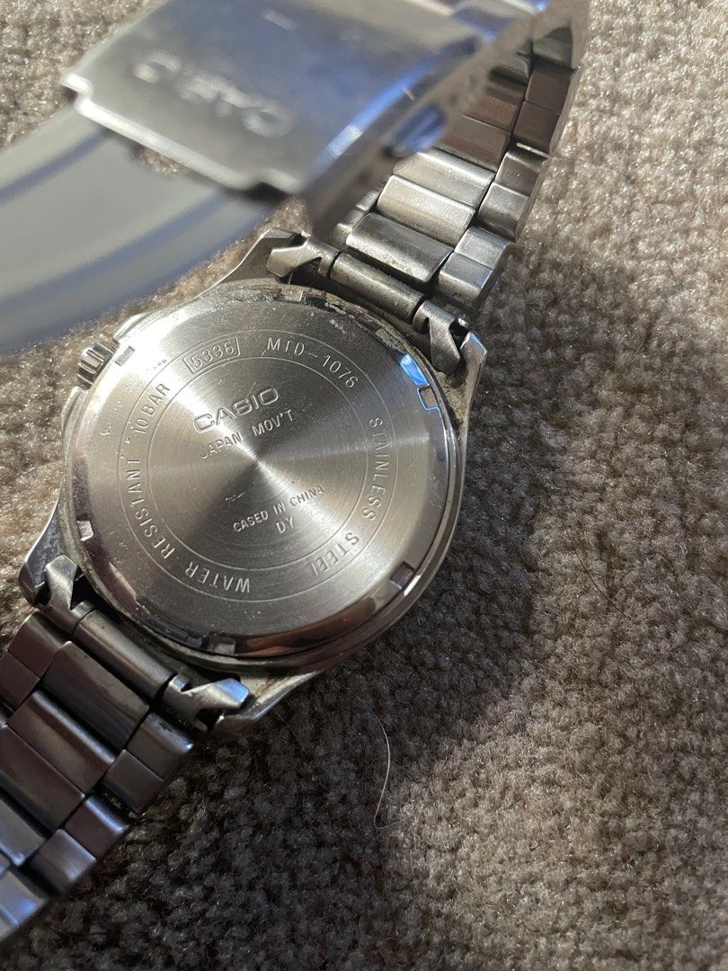 Casio Men Day Date Stainless Steel Sport Watch MTD-1076D-1A4VDF ...
