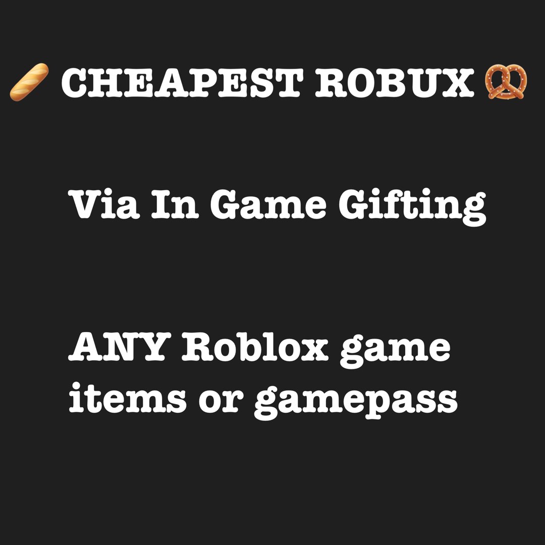 CHEAPEST Roblox in game gifting / Robux, Video Gaming, Gaming Accessories, In-Game Products on ...