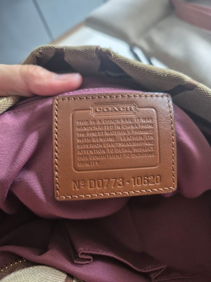 COACH Carly Vintage Signature Shoulder Hobo Handbag Brown Leather Bag ...