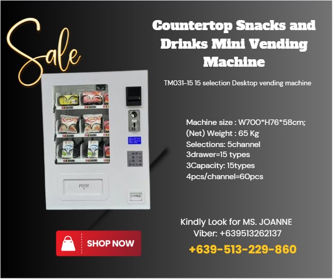 Countertop Snacks and Drinks Mini Vending Machine TM031-15 15 selection ...