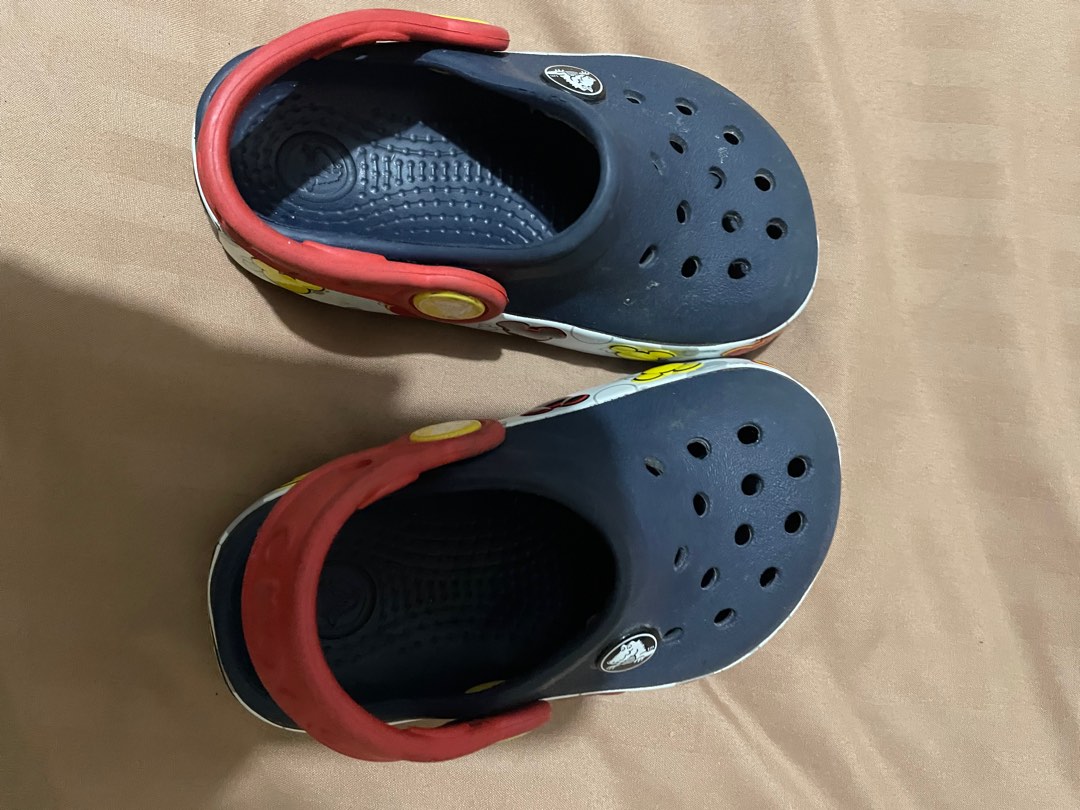CROCS mickey mouse, Babies & Kids, Babies & Kids Fashion on Carousell
