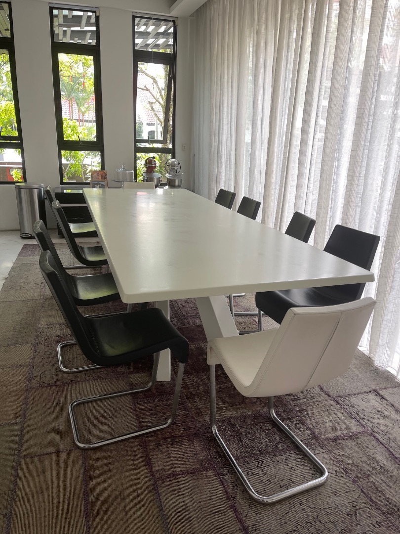 DINING TABLE (10 PAX) AND SET OF 10 CHAIRS - ITALIAN DESIGN AND ...