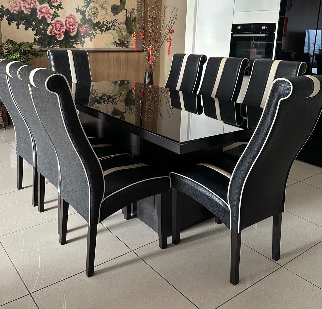 Dining Table Set 8 Seater, Furniture & Home Living, Furniture, Tables ...