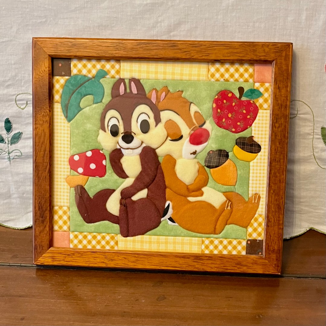 Disney Chip and Dale chipmunks handmade patchwork picture frame ...