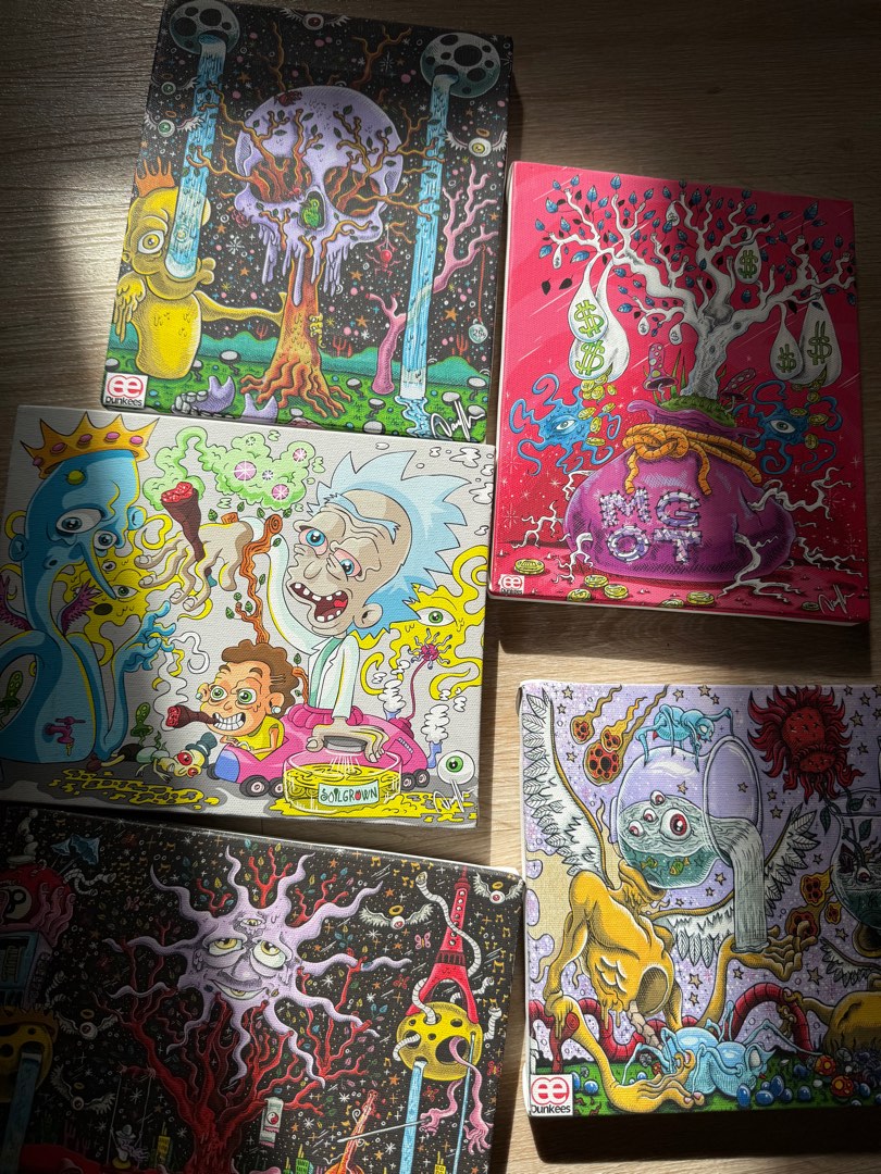 Dunkees painting LA art rick n morty smoking, Hobbies & Toys ...