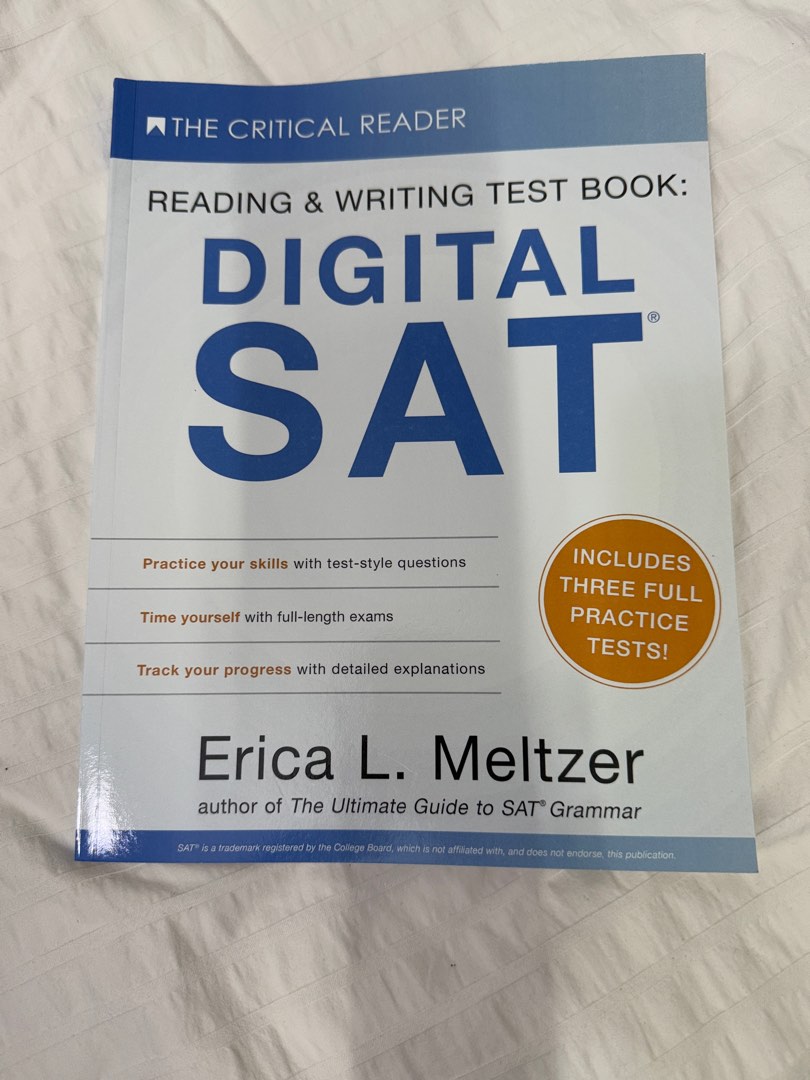 Erica Meltzer Digital SAT practise book, Hobbies & Toys, Books ...