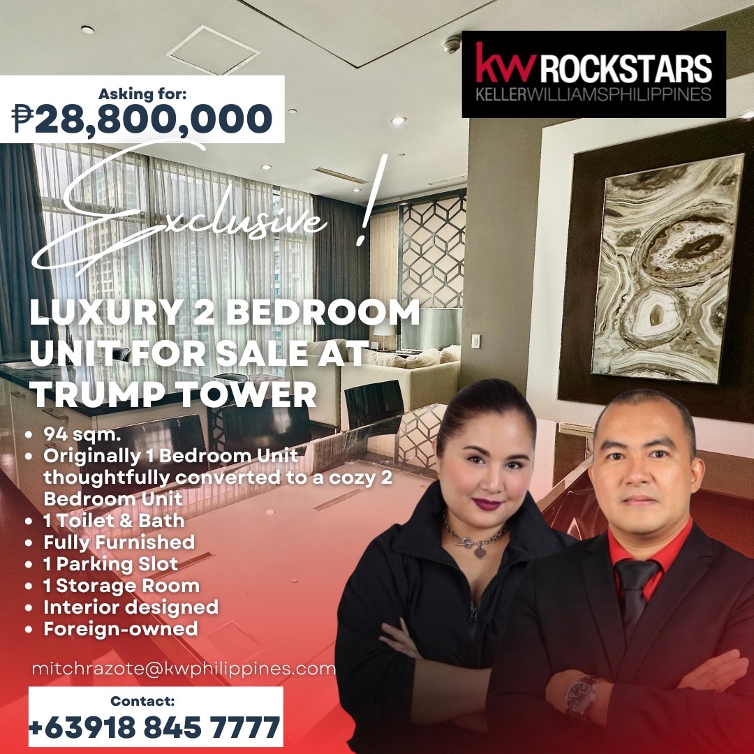 Exclusive Listing | Foreign-Owned Luxury 2-Bedroom Unit at Trump Tower ...