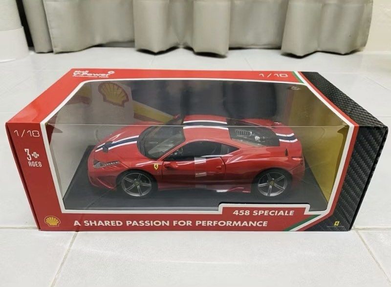 Shell Bburago Ferrari 458 Italia Speciale Diecast Scale 1:18, Hobbies ...