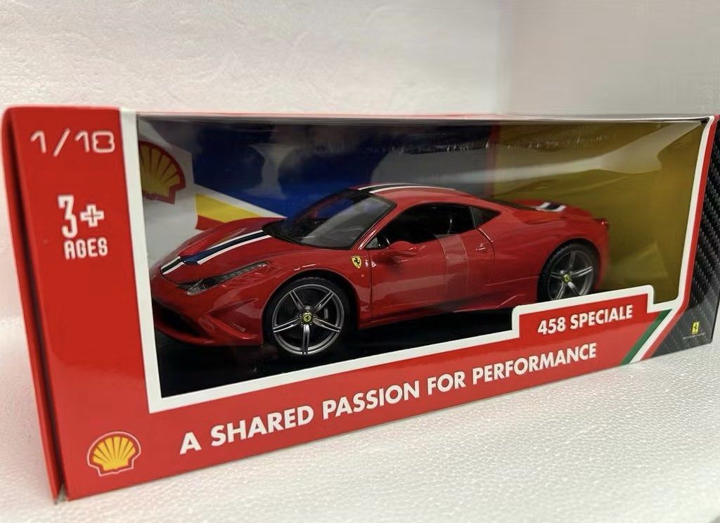 Shell Bburago Ferrari 458 Italia Speciale Diecast Scale 1:18, Hobbies ...