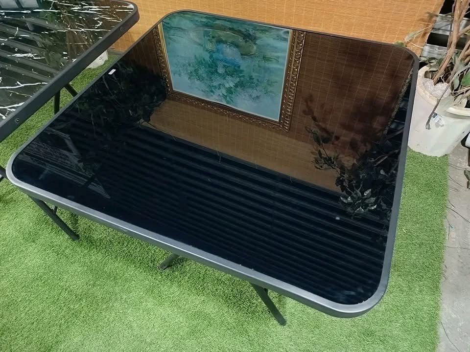 Folding Glass table, Furniture & Home Living, Furniture, Tables & Sets ...