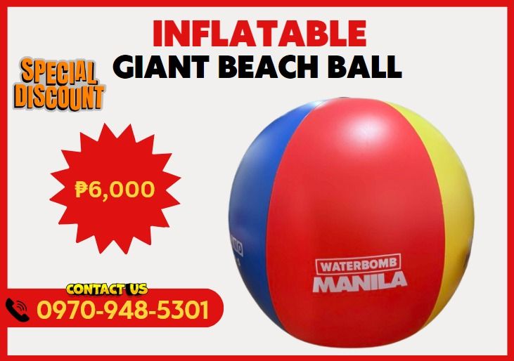 FOR SALE Giant Inflatable Beach Ball 5FT Rainbow Color Ball Huge Beach ...