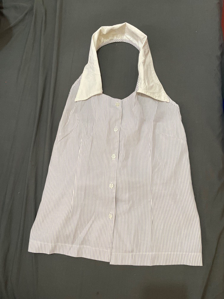 Freeway Backless button on blouse, Women's Fashion, Tops, Sleeveless on ...