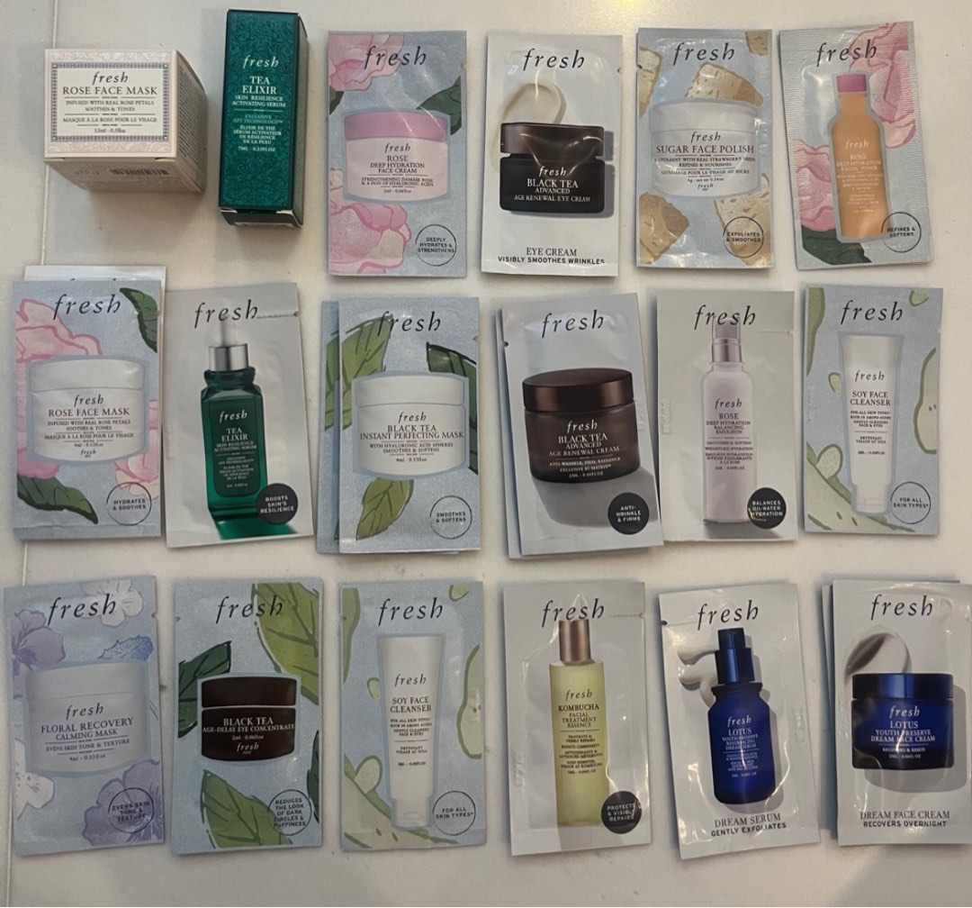 Fresh Samples Lotus Elixir Kombucha Rose Mask Emulsion Toner, Beauty ...