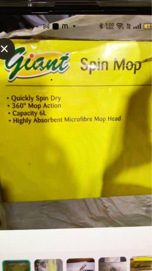 Giant Spin Mop Set, Furniture & Home Living, Cleaning & Homecare ...