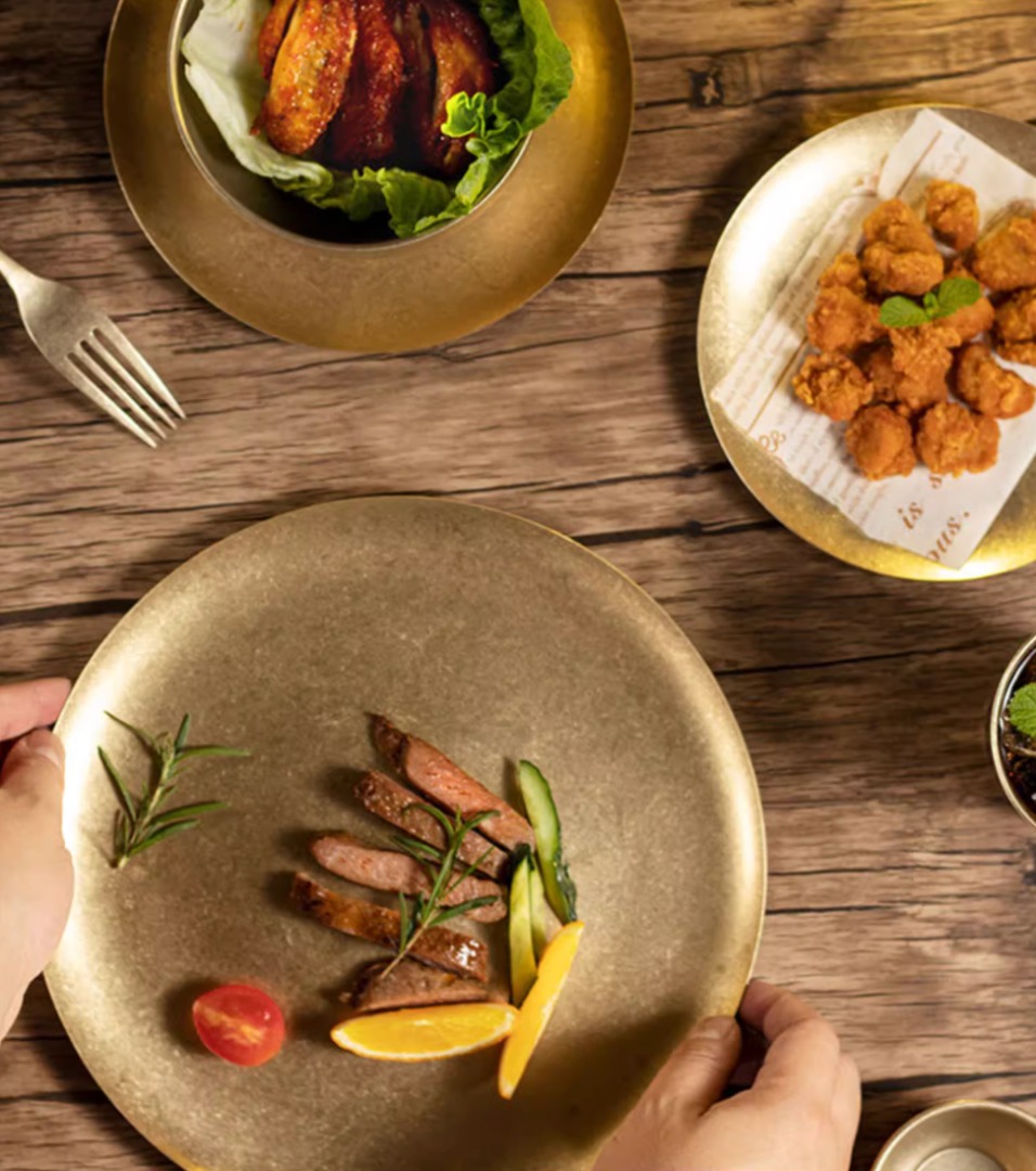 Gold brazilian plate, Furniture & Home Living, Kitchenware & Tableware ...