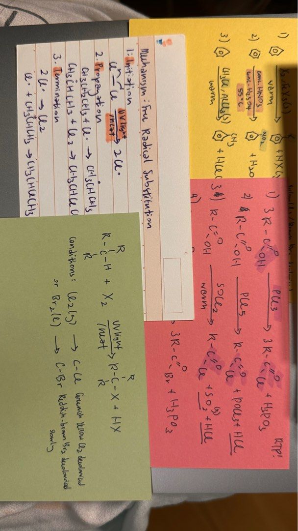 H2 JC Chemistry Flashcards (ALL TOPICS: Definitions, Organic chem notes ...