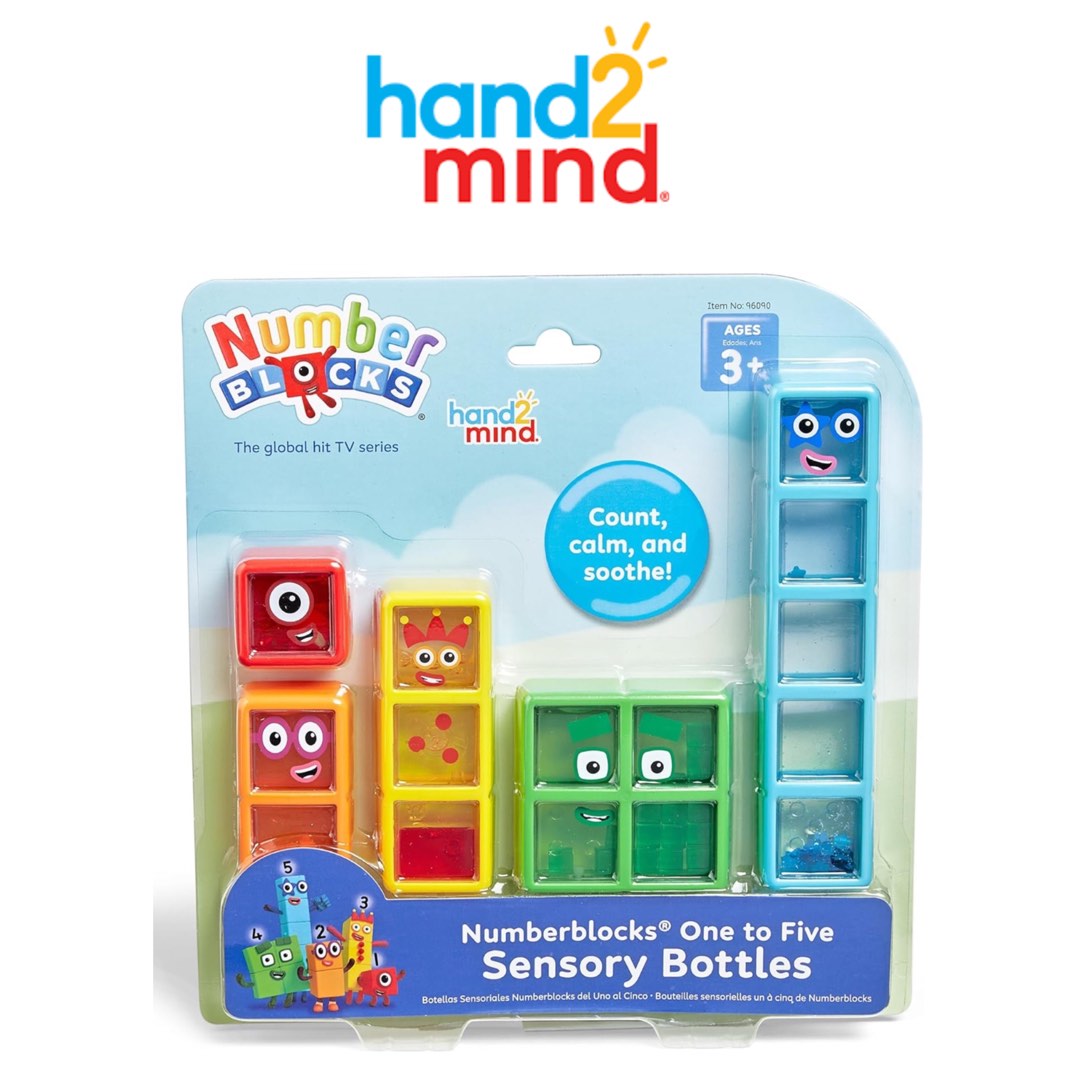 hand2mind Numberblocks One to Five Sensory Bottles, Babies & Kids ...