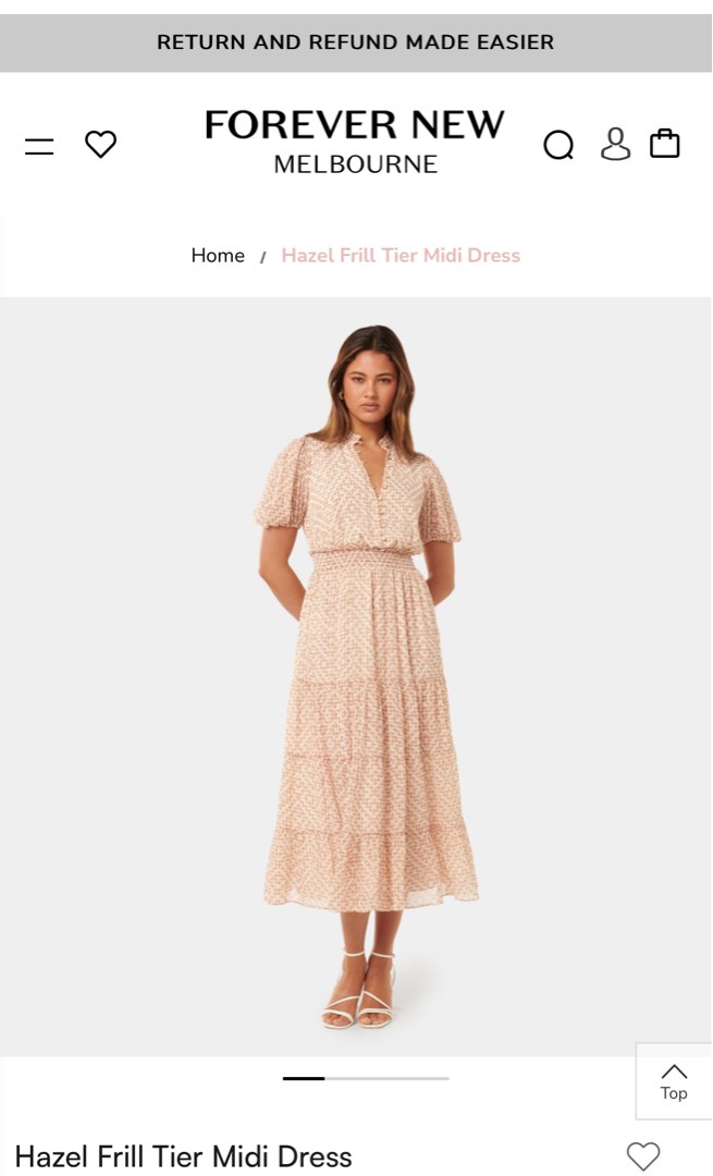Hazel Frill Tier Midi Dress, Women's Fashion, Dresses & Sets, Dresses ...